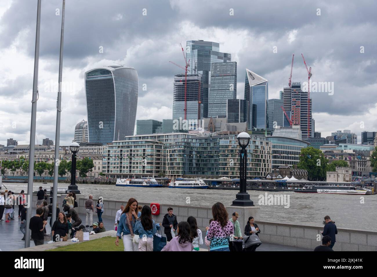 Skyscrapers, including Walkie Talkie skyscraper, City of London ...