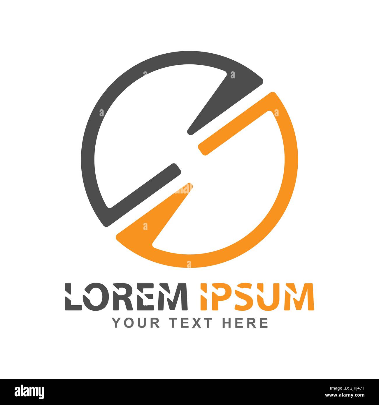 Circle icon. A template for a creative logo, emblem or sticker of wide ...