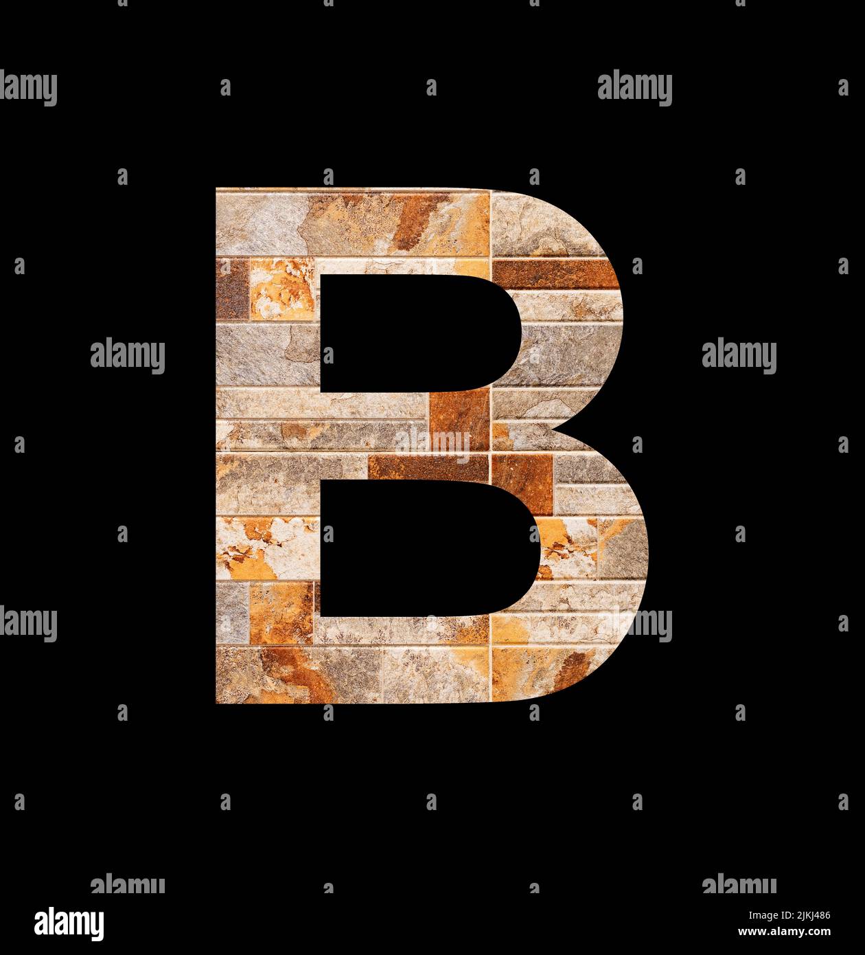 Alphabet Letter B on Tile Background - Veneer texture Stock Photo - Alamy