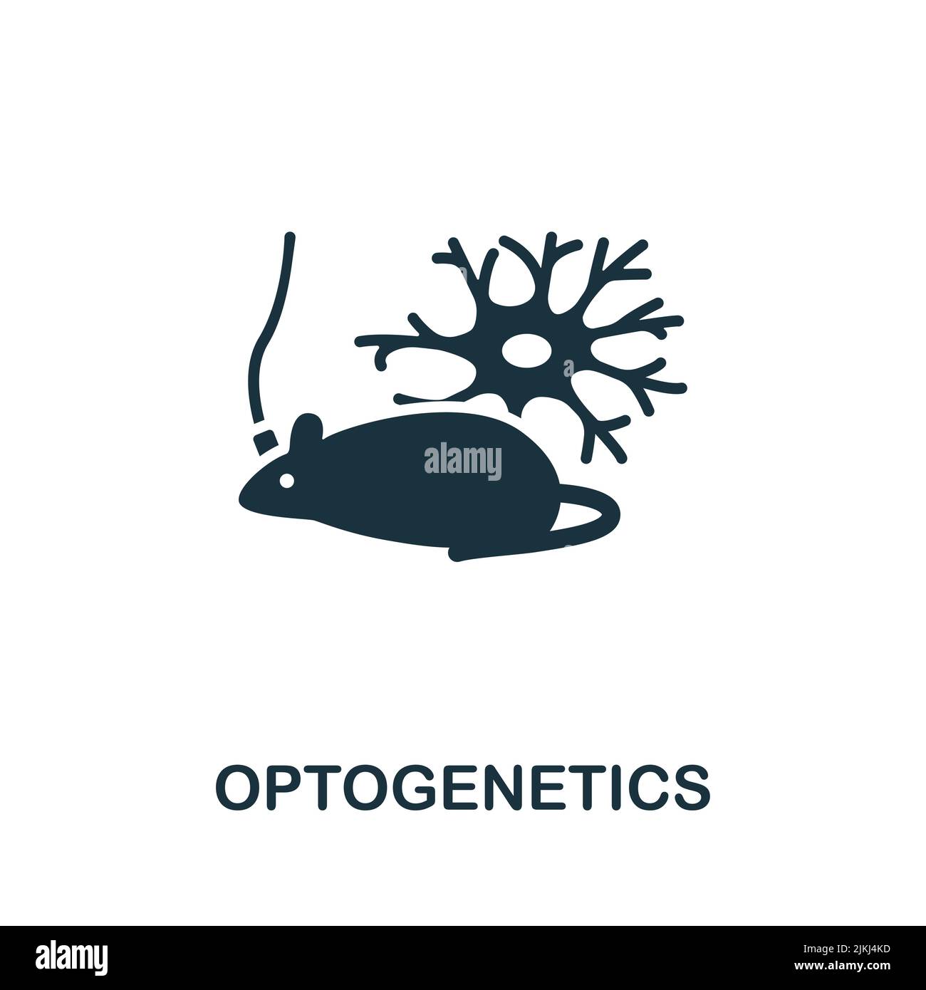 Optogenetics icon. Monochrome simple line Future Technology icon for ...