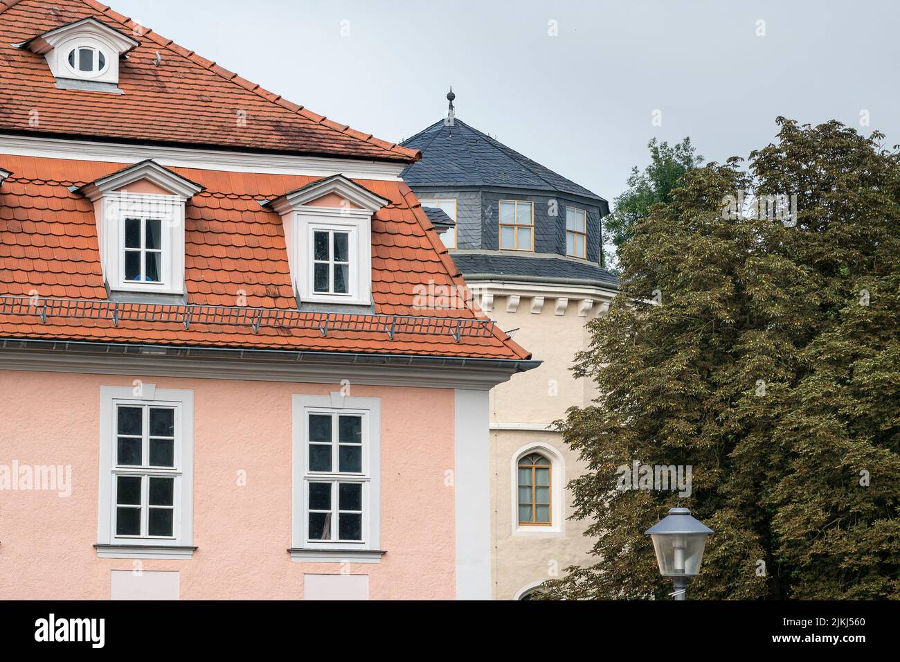 Weimar, Thuringia, house of Frau von Stein, behind it Duchess Anna Amalia Library Stock Photo ...