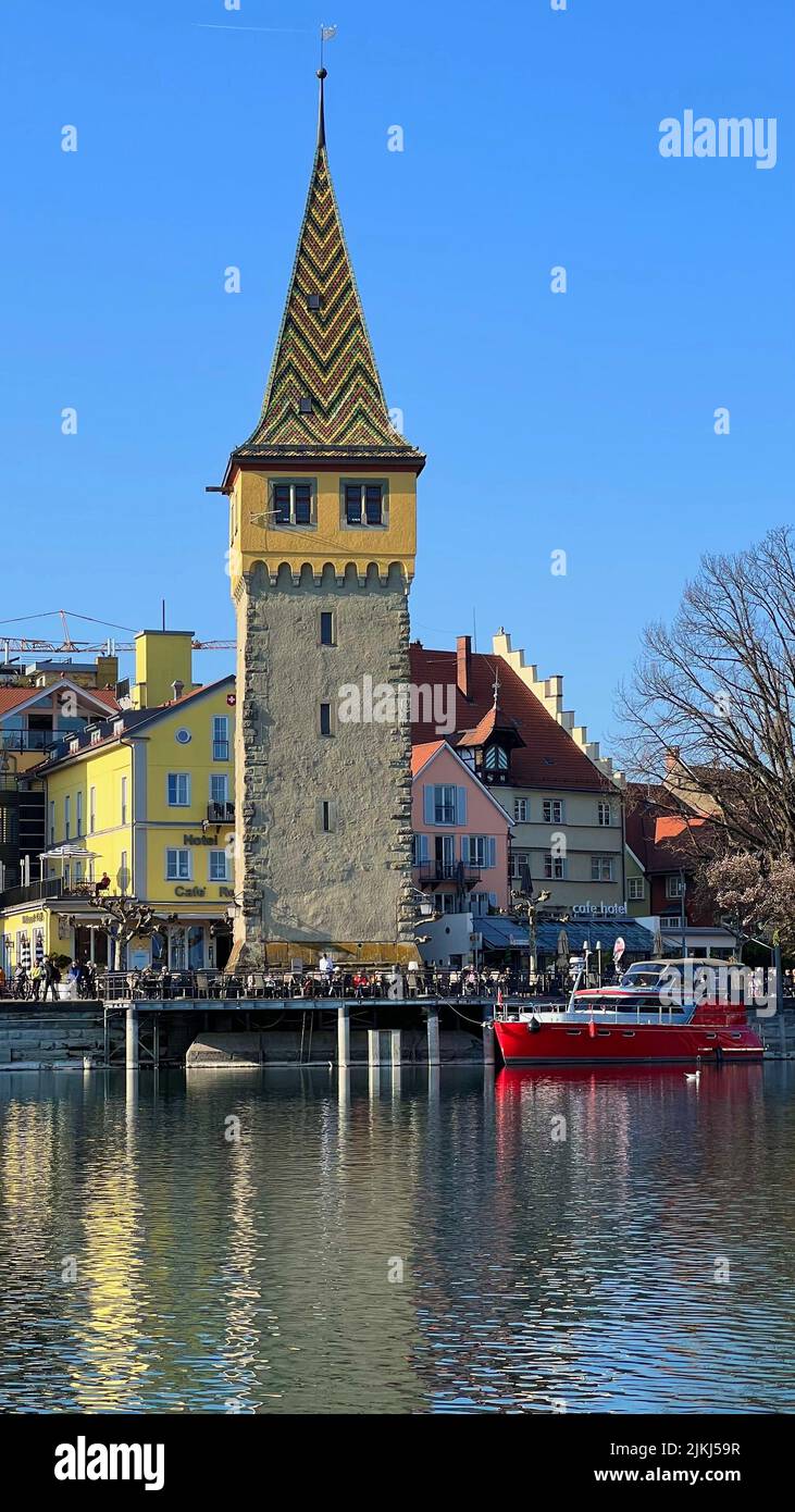The Lindau Tower Port of Lake Constance Bavaria Stock Photo - Alamy