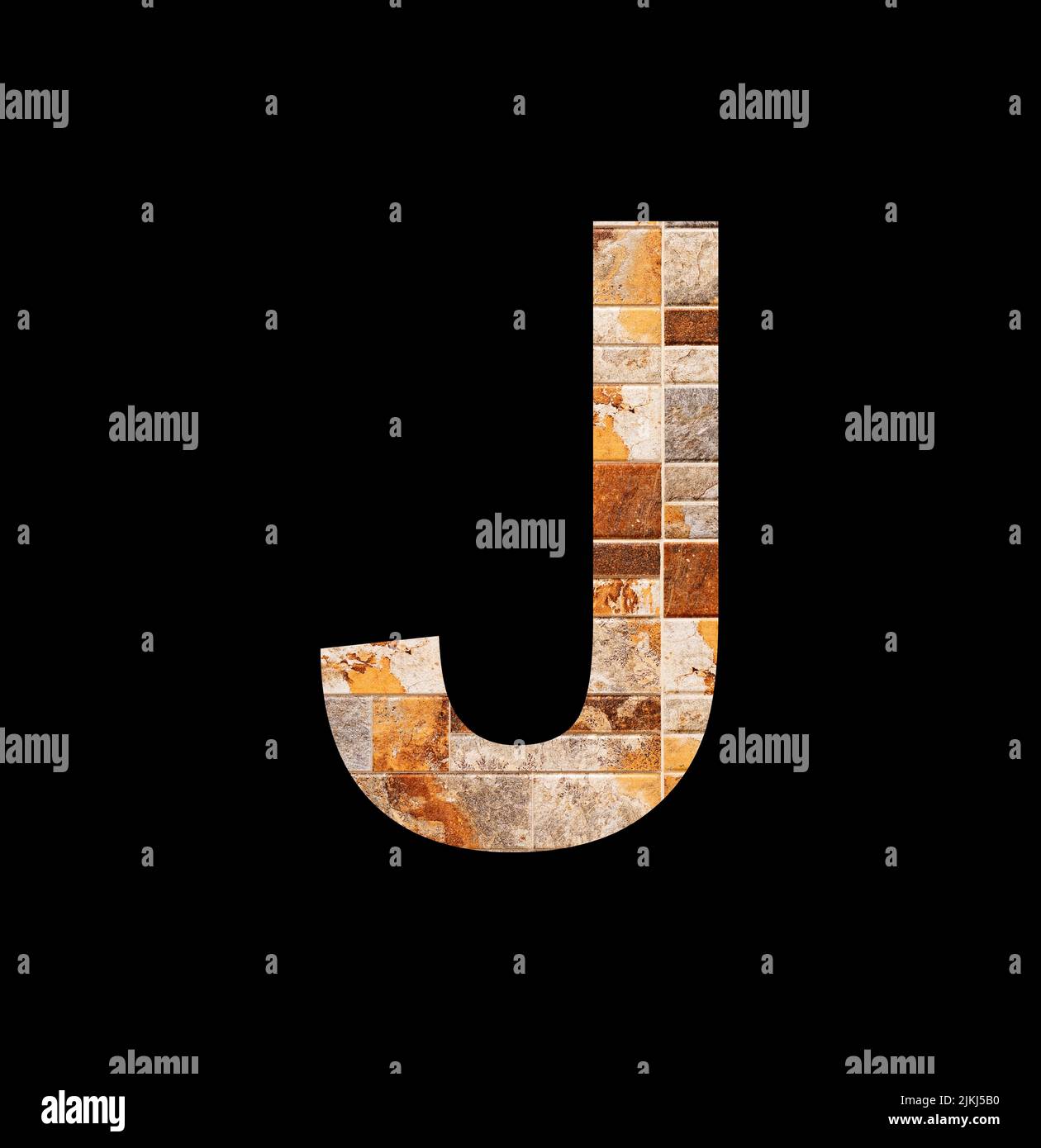 Alphabet letter J on tile background - Veneer texture Stock Photo - Alamy