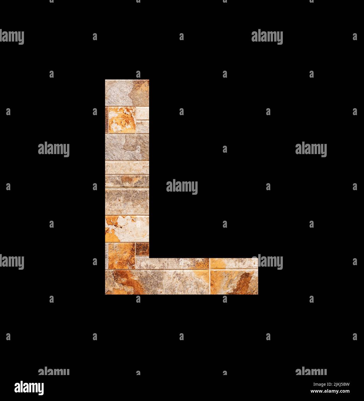 Alphabet letter L on tile background - Veneer texture Stock Photo - Alamy