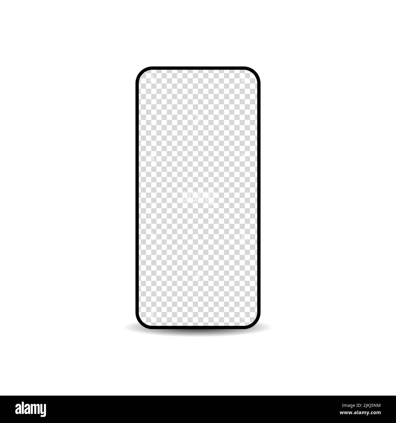 Smartphone blank screen isolated on white background, vector Stock ...