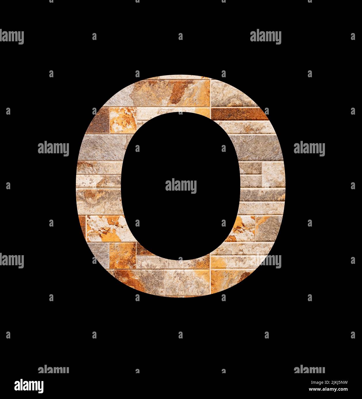 Alphabet letter O on tile background - Veneer texture Stock Photo - Alamy