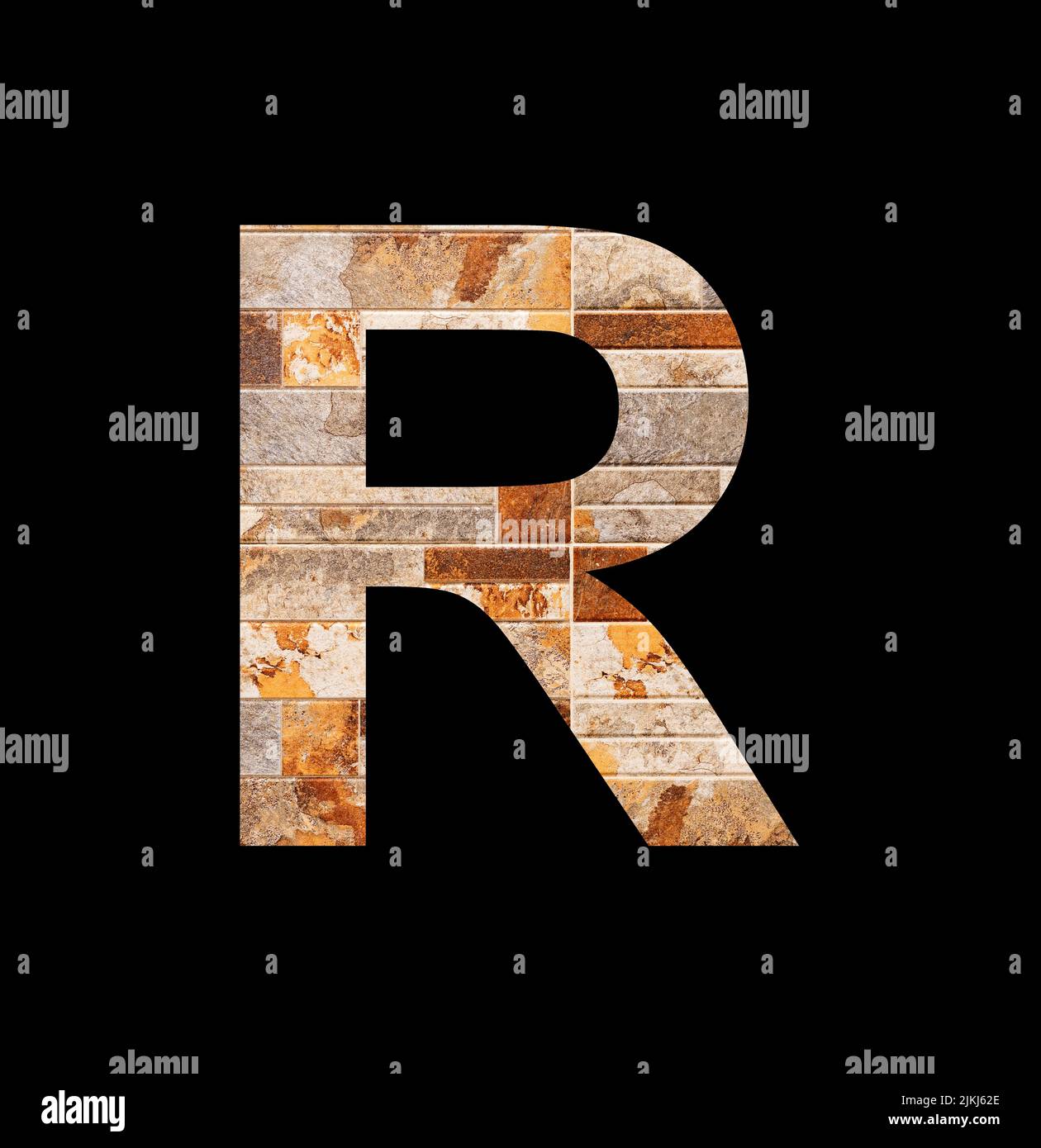 Alphabet letter R on tile background - Veneer texture Stock Photo - Alamy