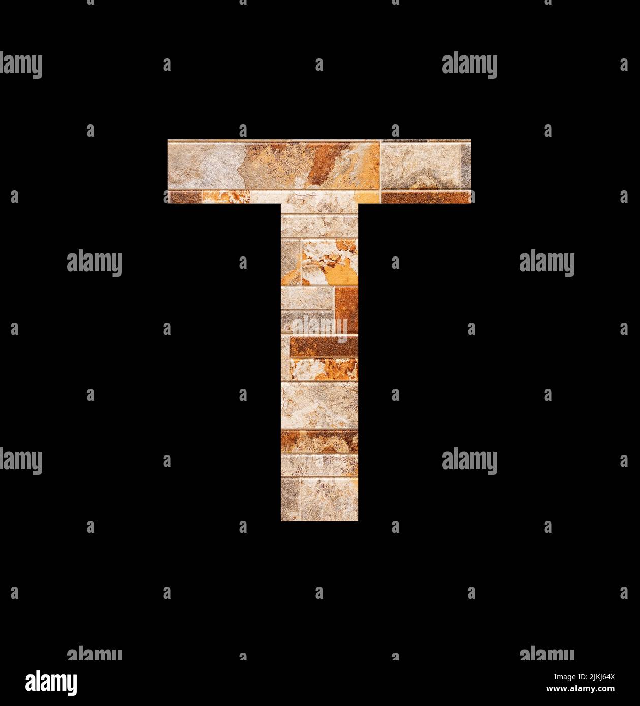 Alphabet letter T on tile background - Veneer texture Stock Photo - Alamy