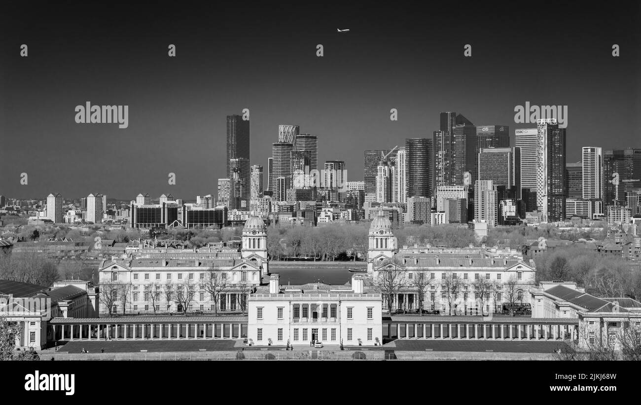 A grayscale cityscape of London, UK Stock Photo - Alamy