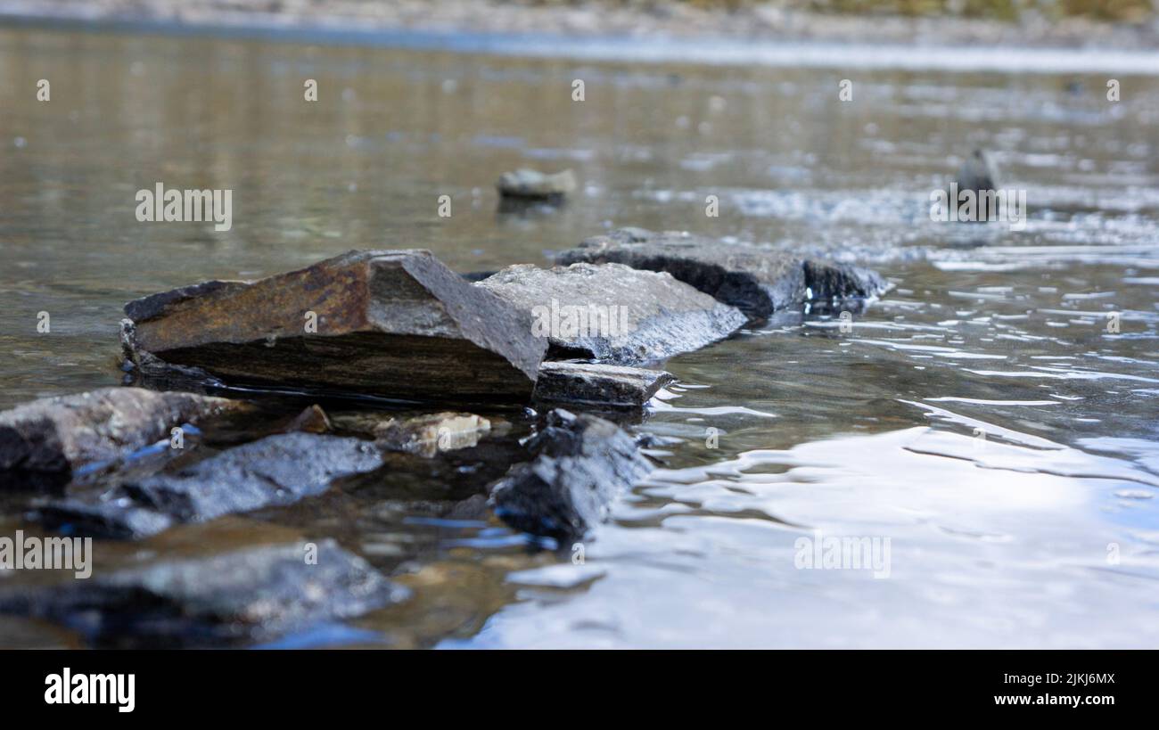 A selective of stones in a river Stock Photo - Alamy