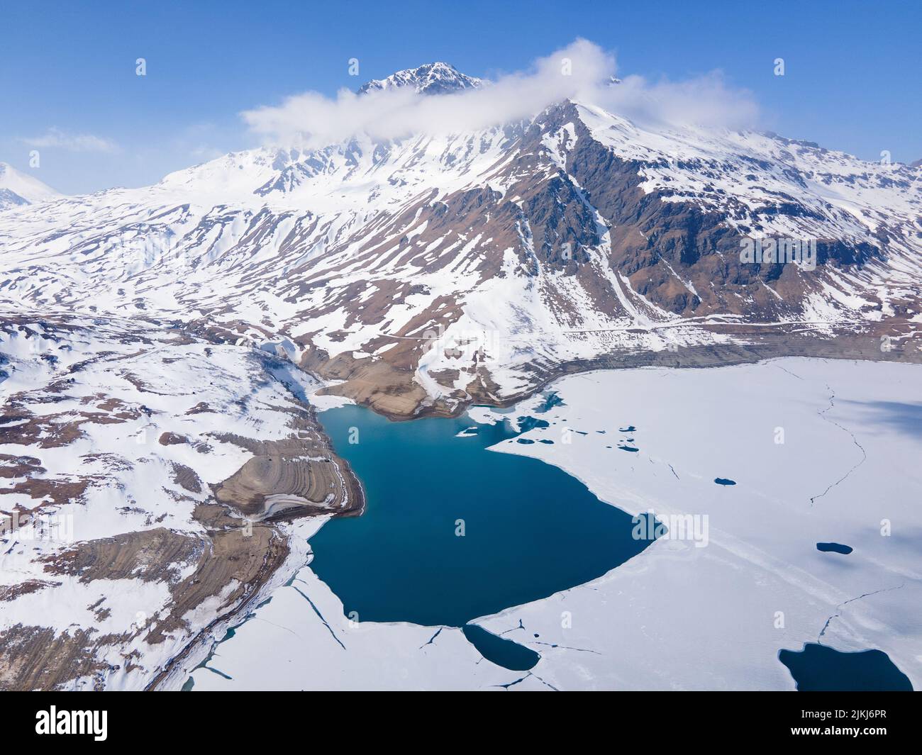 Aerial view glacier water lake hi-res stock photography and images - Alamy