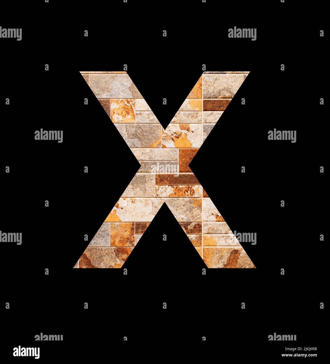 Alphabet letter X on tile background - Veneer texture Stock Photo - Alamy