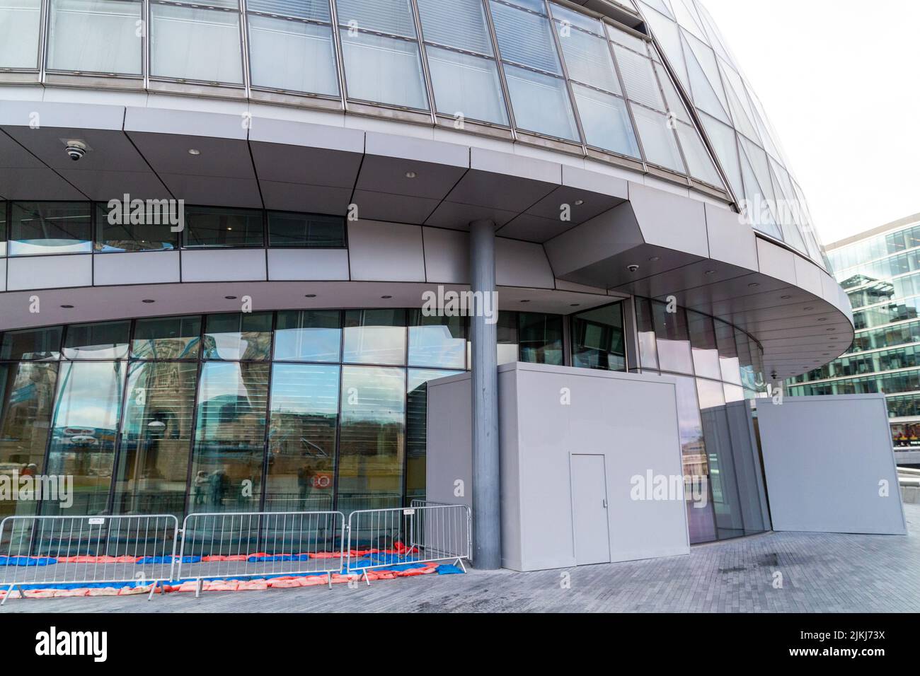 The modern style building of the office of the London Mayor, City Hall ...