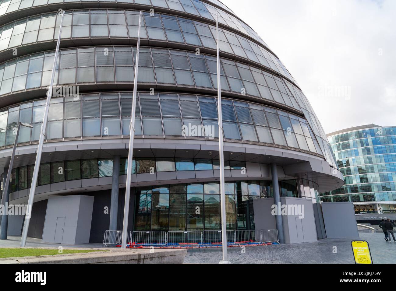 The modern style building of the office of the London Mayor, City Hall ...