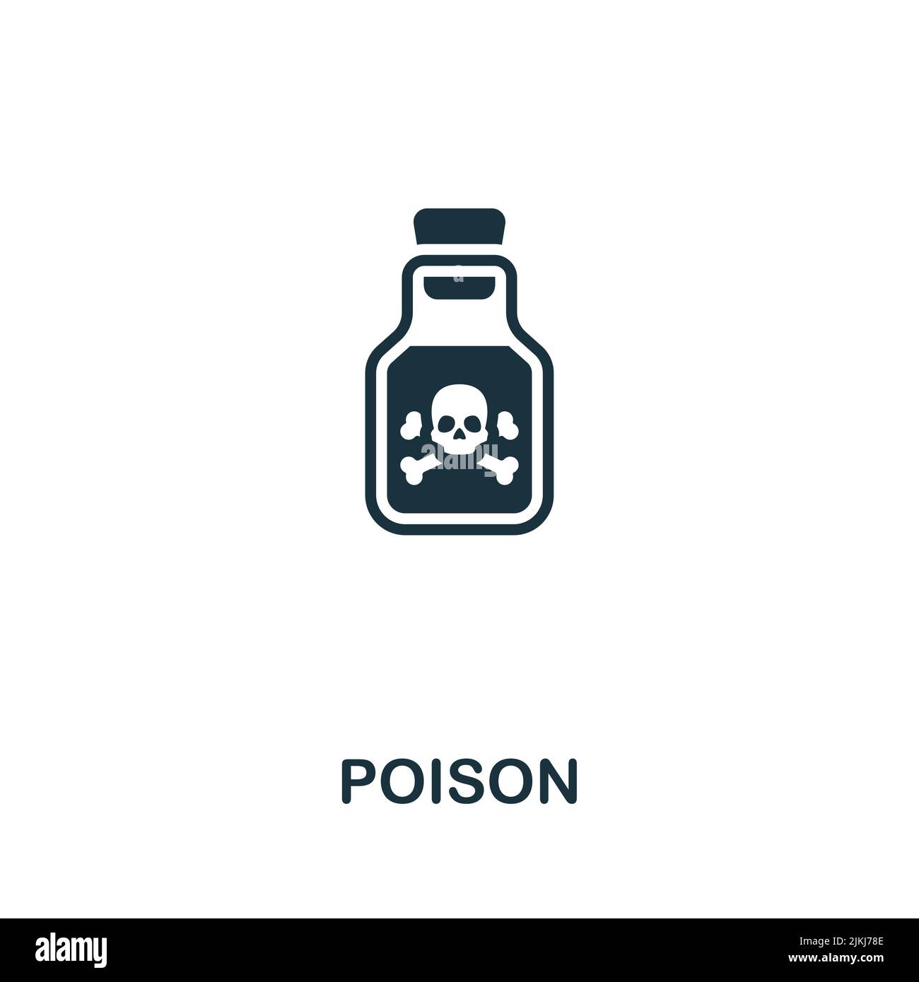 Poison icon. Monochrome simple line Game Element icon for templates ...