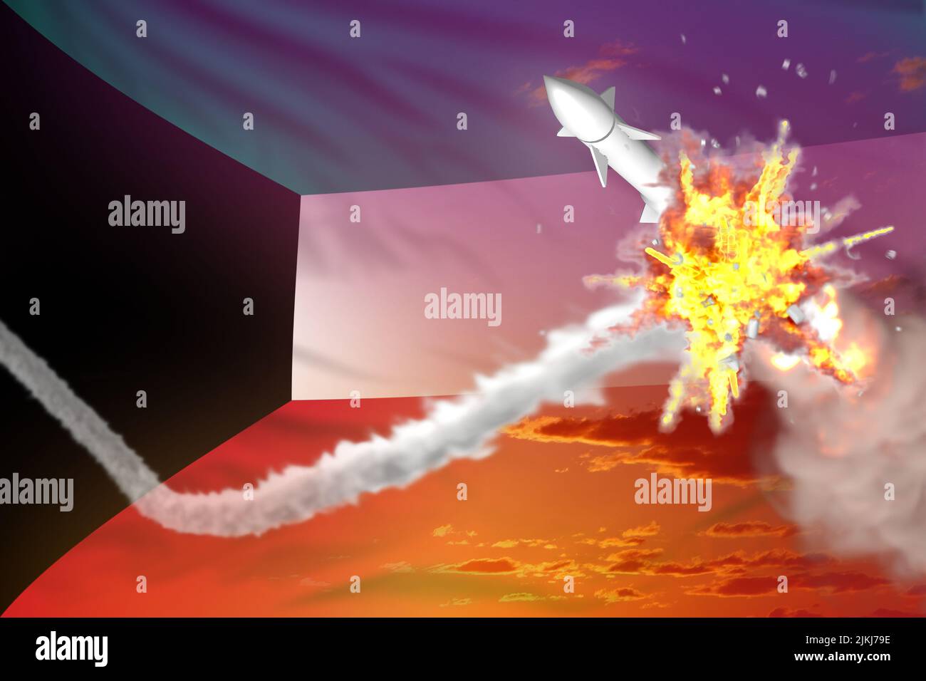 Strategic rocket destroyed in air, Kuwait supersonic warhead protection ...