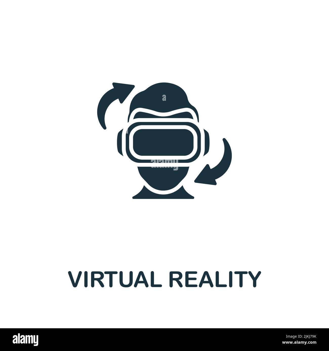Virtual Reality icon. Monochrome simple line Future Technology icon for ...