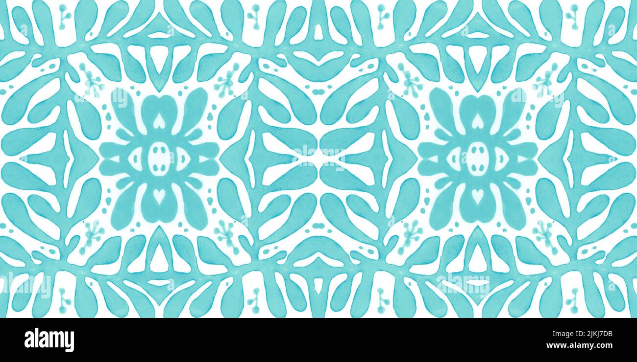 Spanish pattern. Arabesque ethnic floor. Vintage majolica or azulejo ...