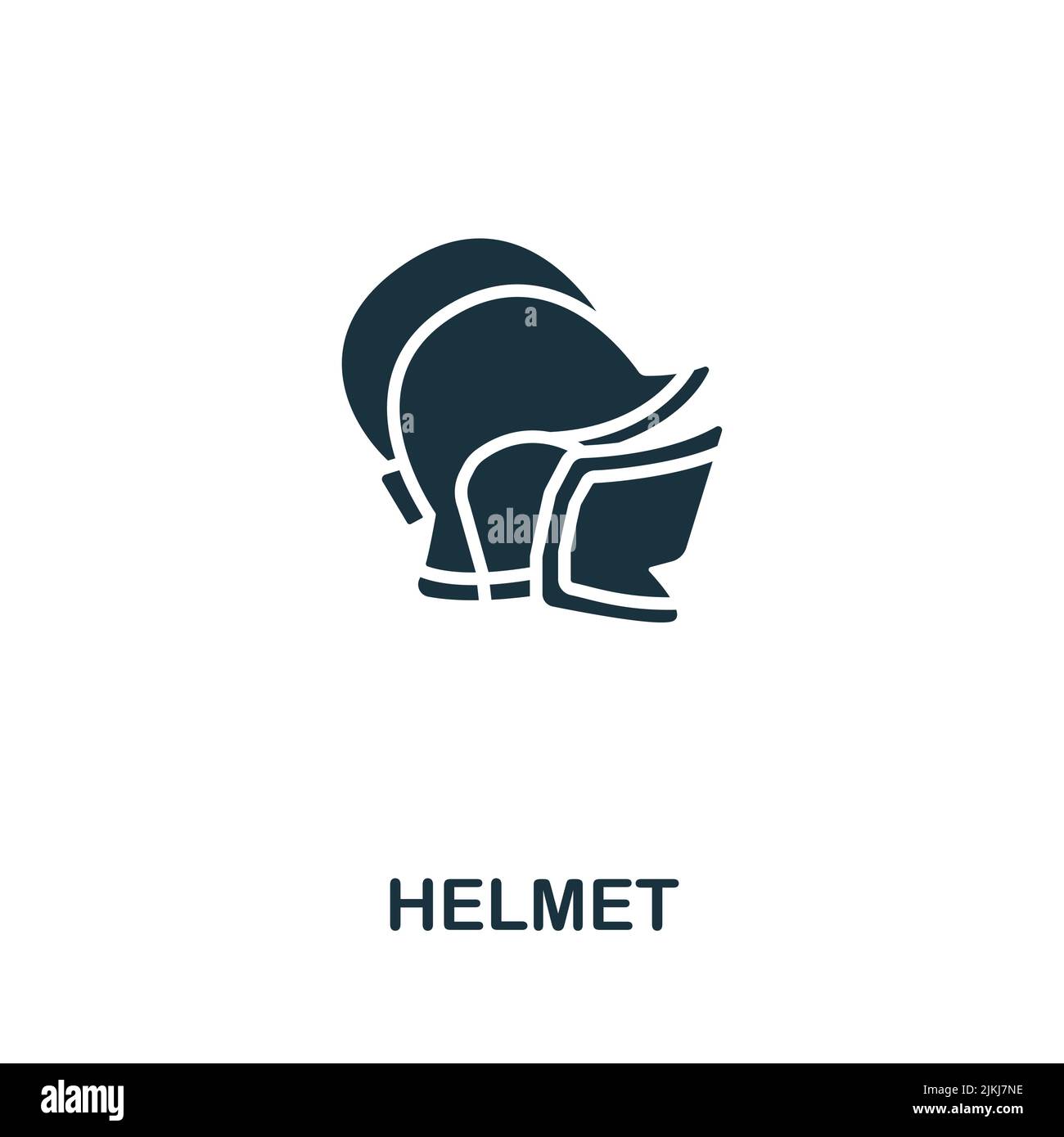Helmet icon. Monochrome simple line Game Element icon for templates ...