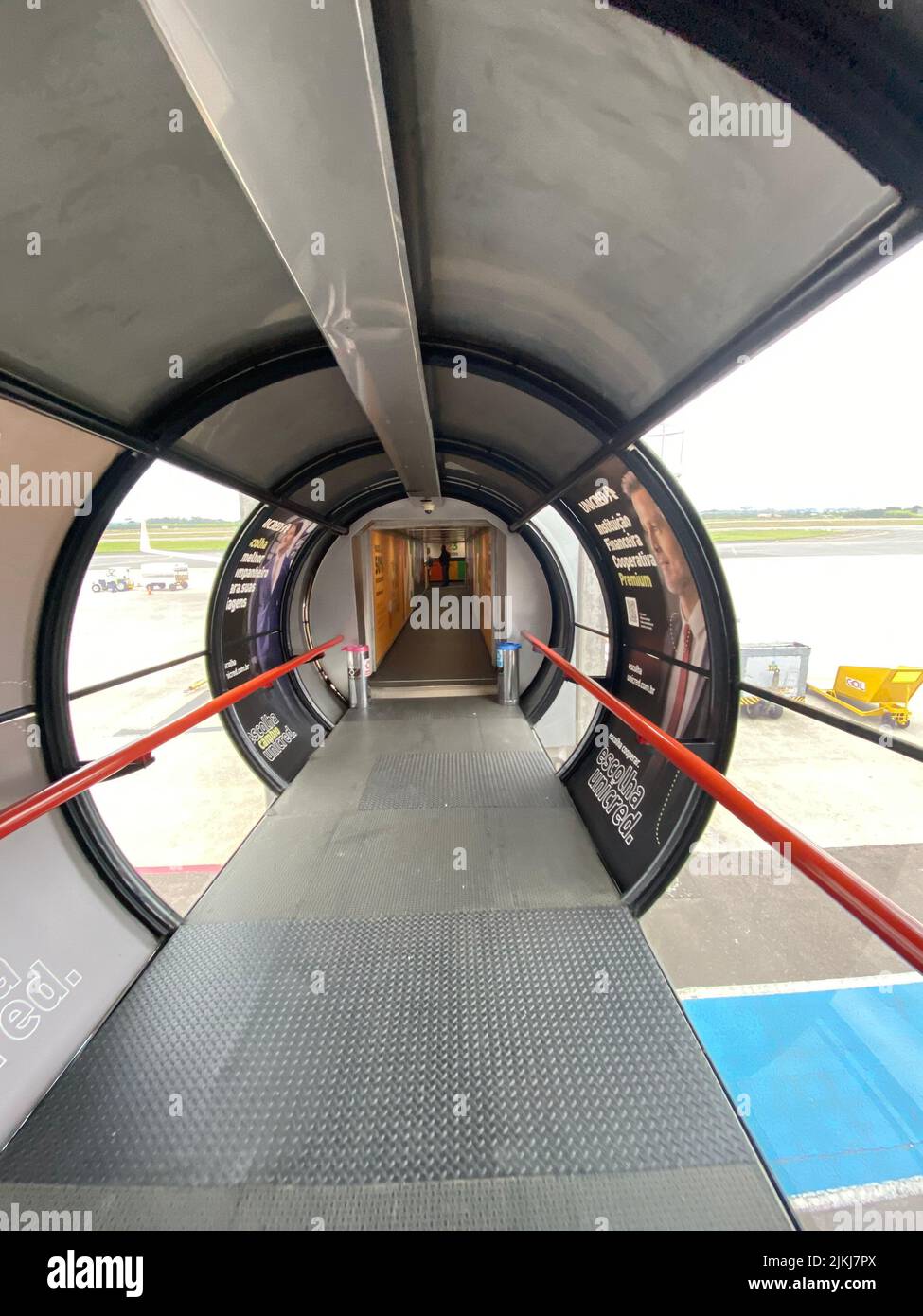 A photo of a passage to the plane Stock Photo - Alamy