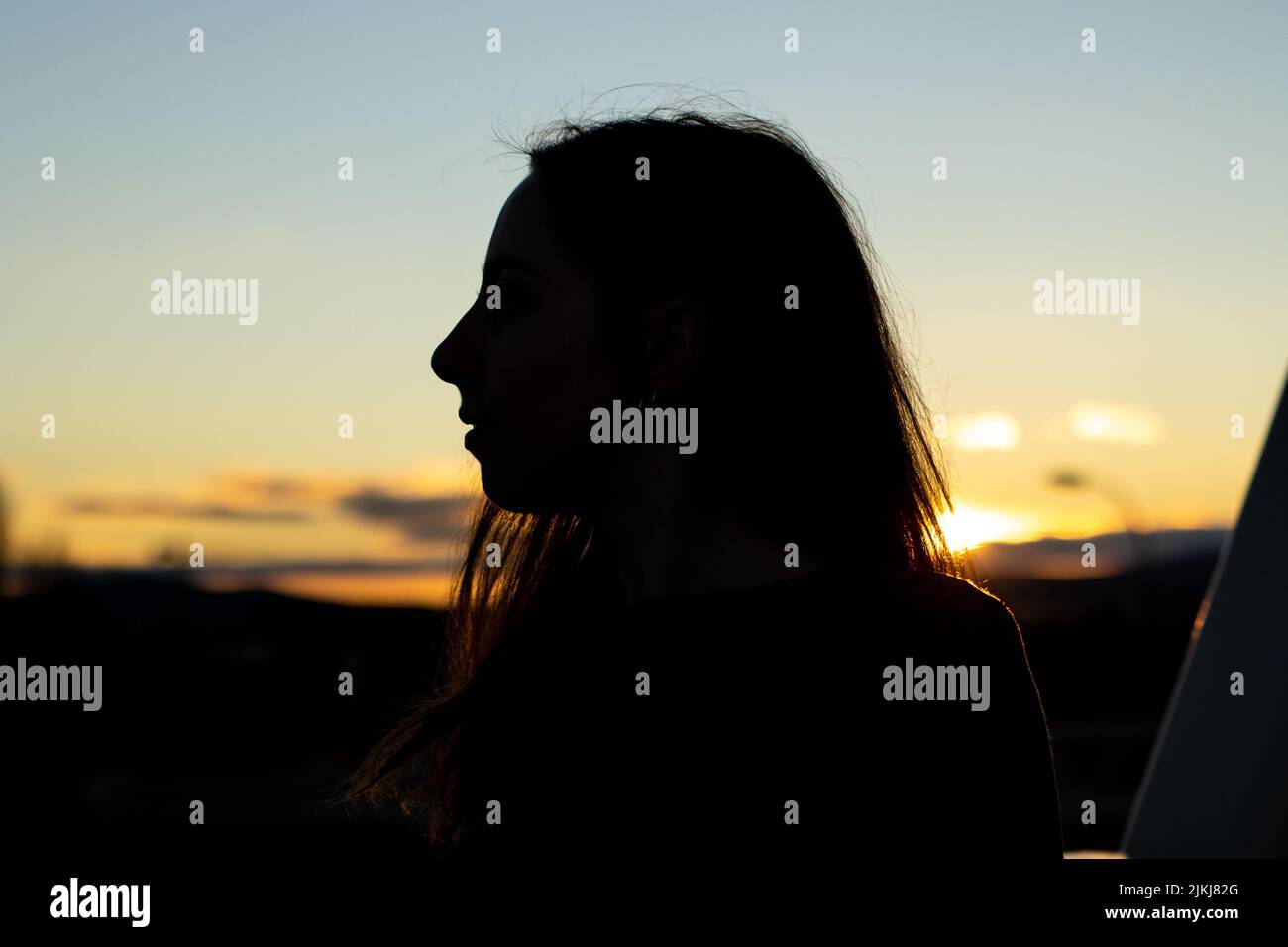 Womans face silhouette hi-res stock photography and images - Alamy