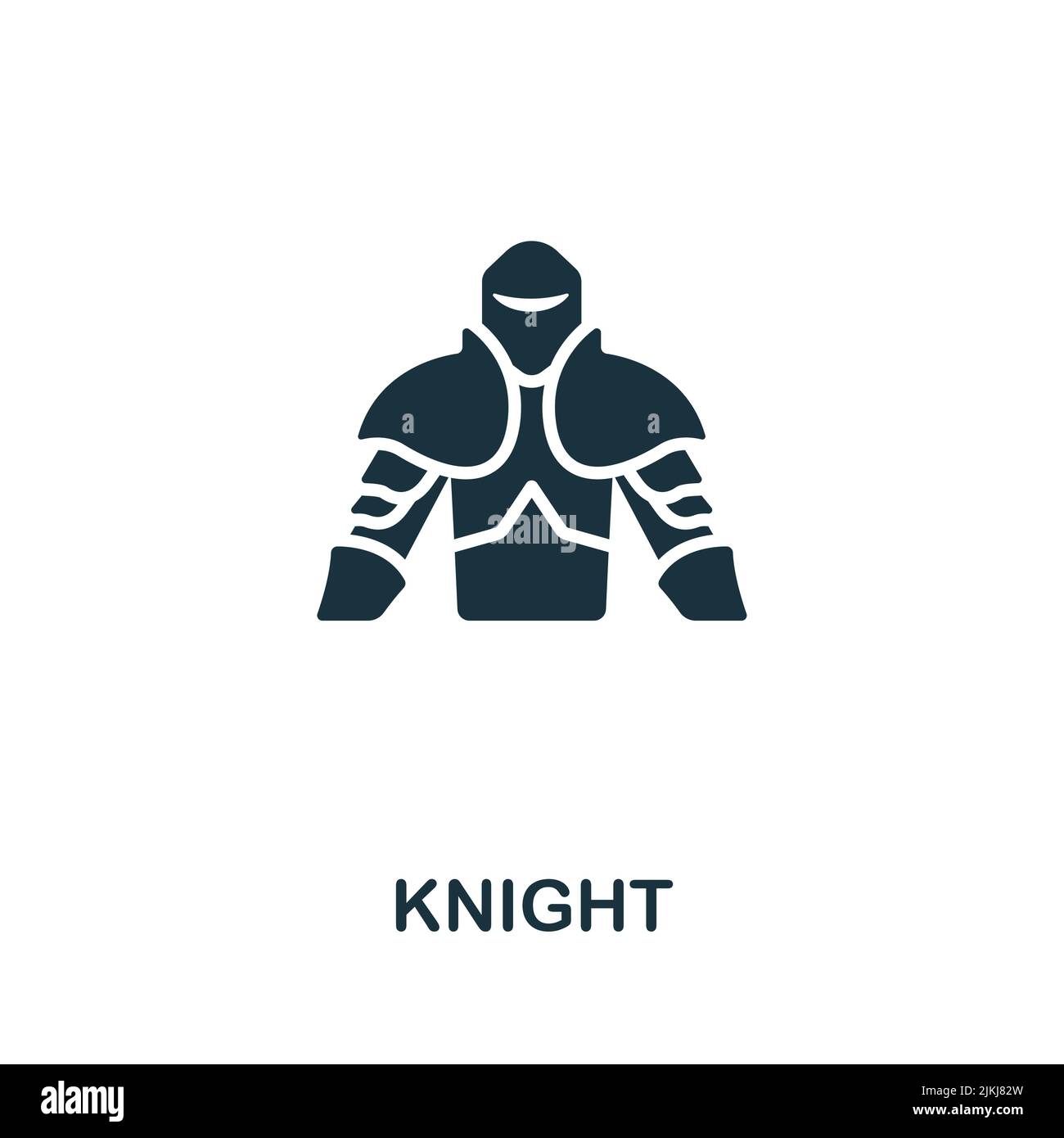 Knight icon. Monochrome simple line Game Element icon for templates ...