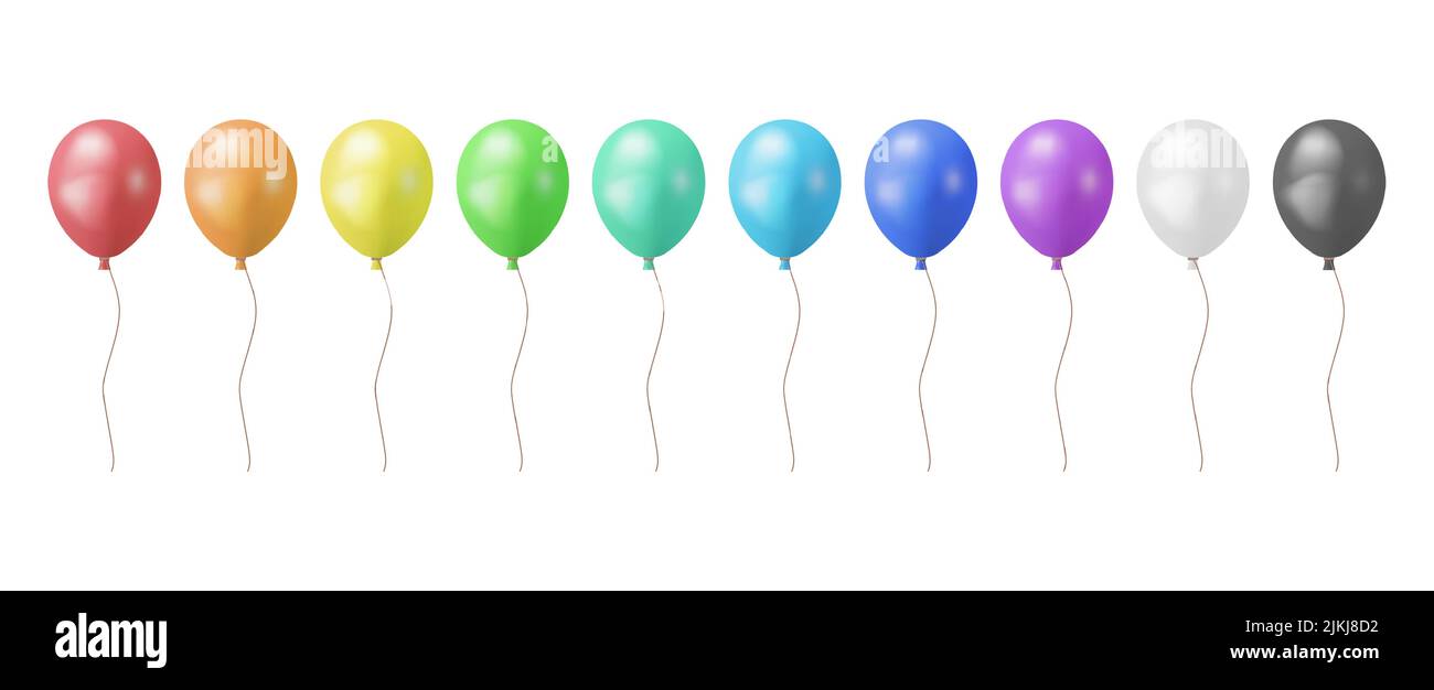 3D set of Balloon Isolated Stock Vector Image & Art - Alamy