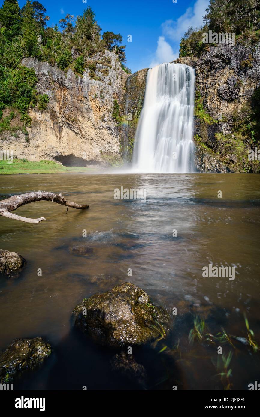 A relaxation view of the Hunua Falls, Auckland, New Zealand Stock Photo ...