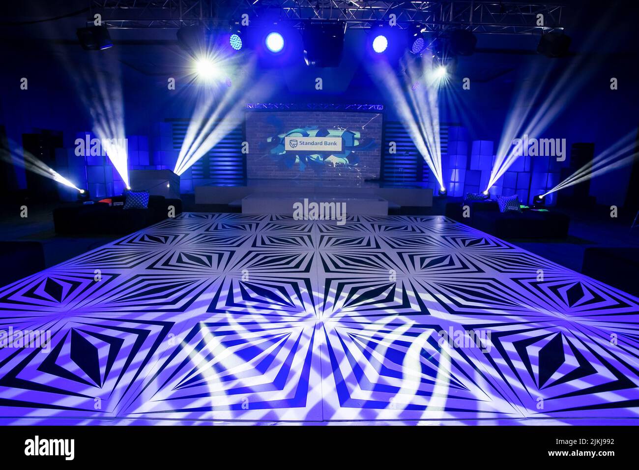 The interior design with lighting at a corporate event party Stock ...