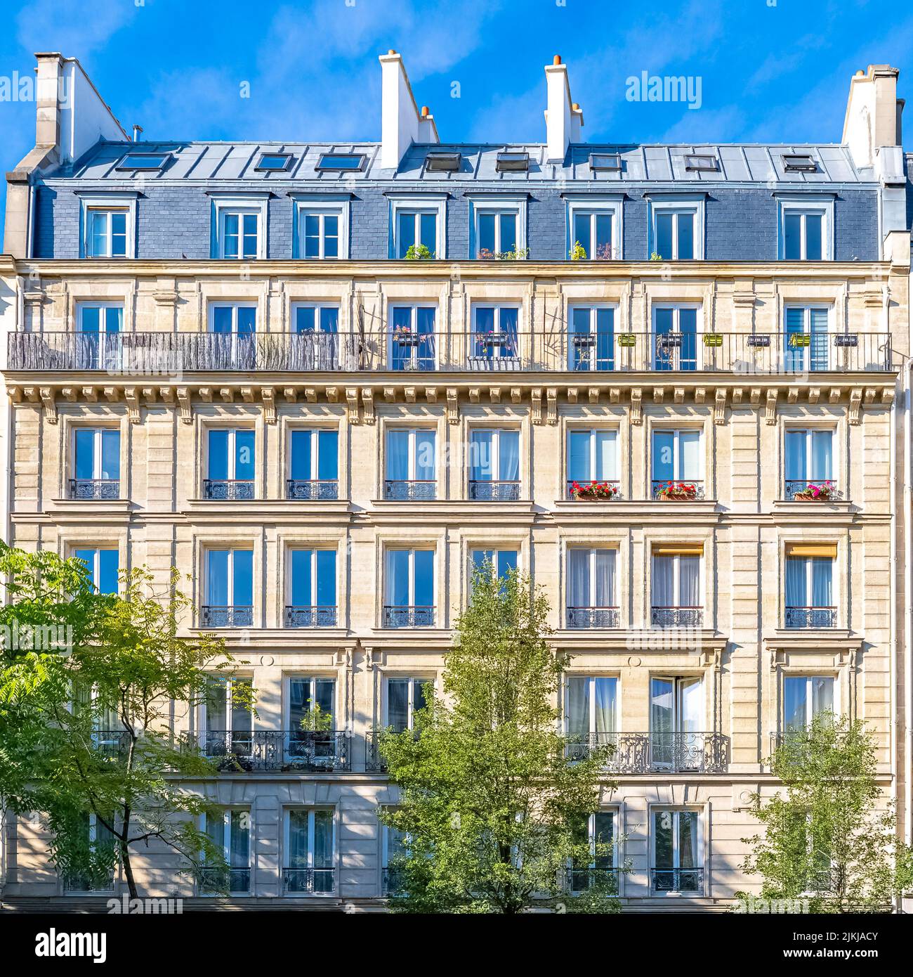 Paris, typical buildings in the Marais, in the center of the french ...