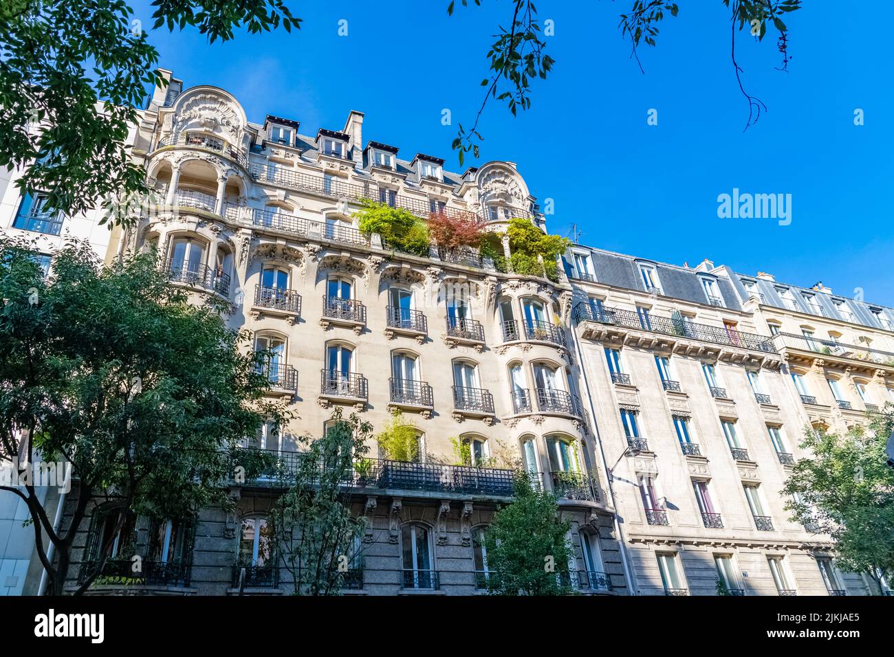 Paris, typical building in the Marais, in the center of the french ...