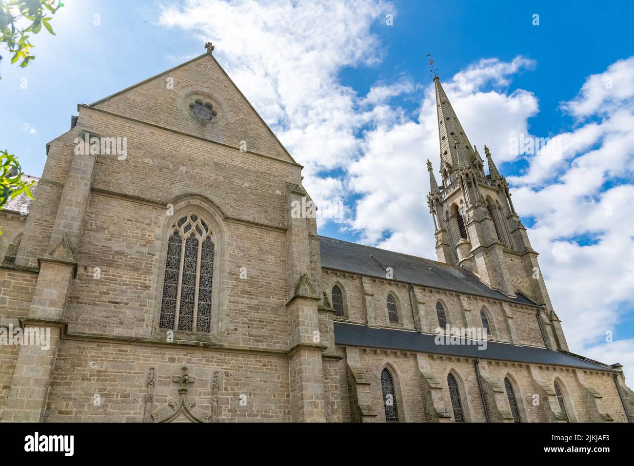 The city of Elven in Brittany, Saint-Alban church, beautiful monument ...