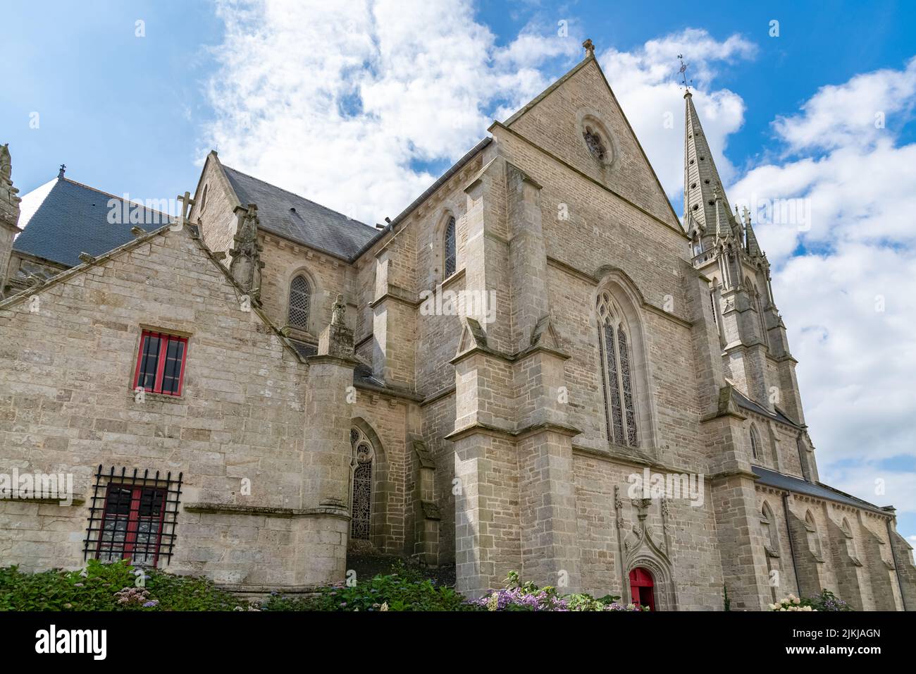 The city of Elven in Brittany, Saint-Alban church, beautiful monument ...