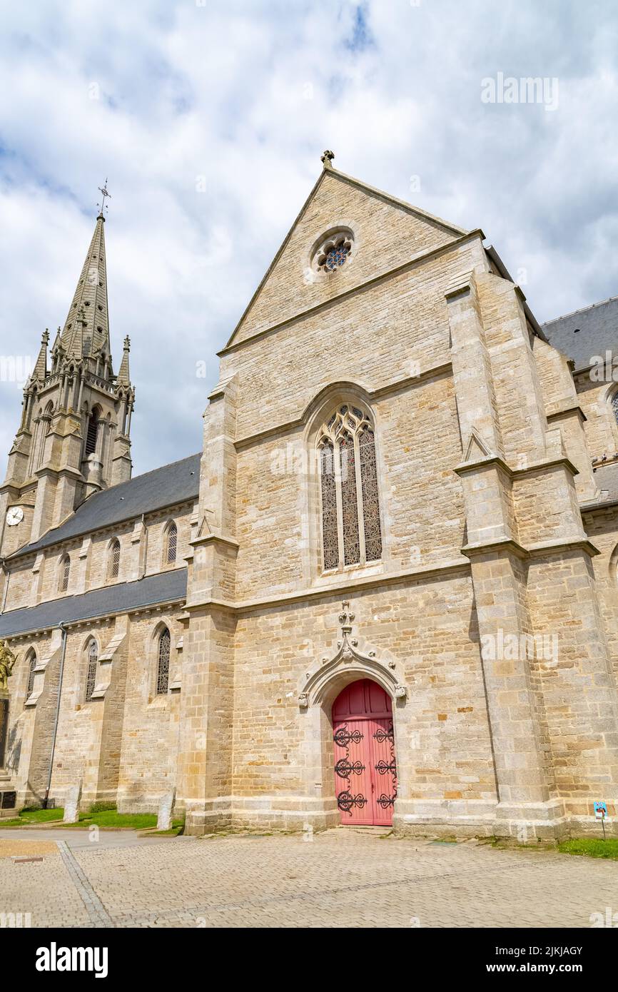 The city of Elven in Brittany, Saint-Alban church, beautiful monument ...