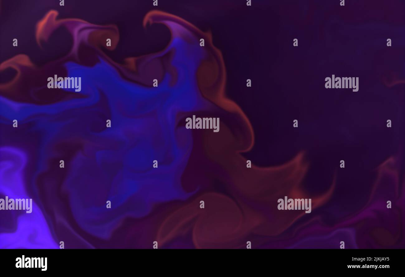 A purple acrylic painting with fluid wavy shapes Stock Photo - Alamy