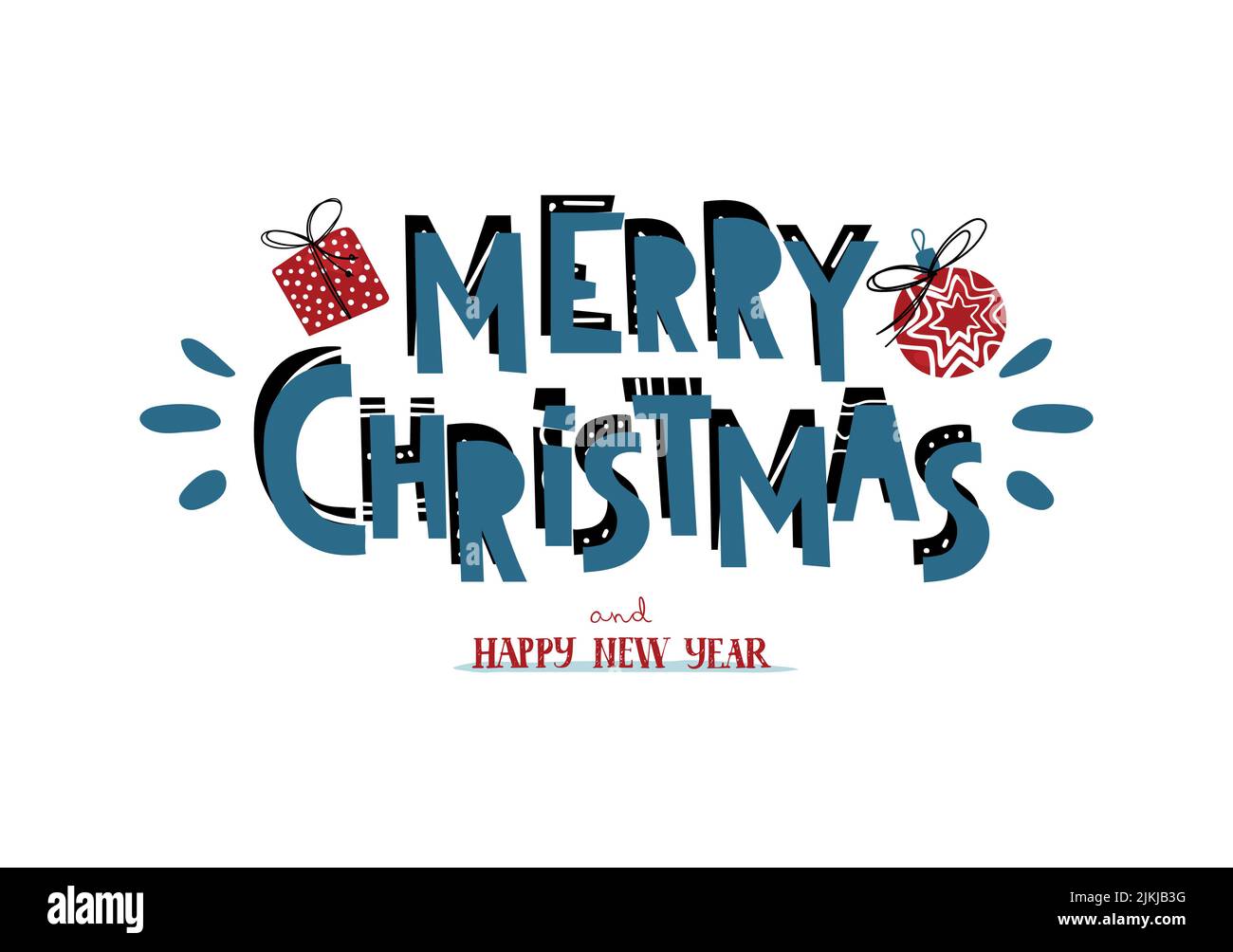 Inscription christmas cut out Stock Vector Images - Alamy