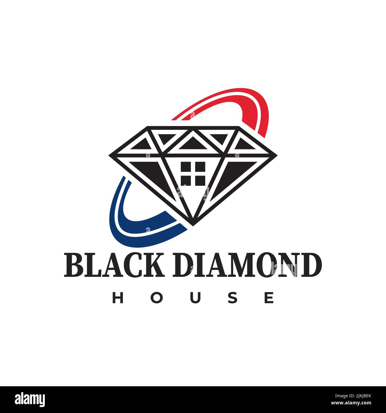 Abstract Diamond house concept logo design. icon, symbol, real estate ...
