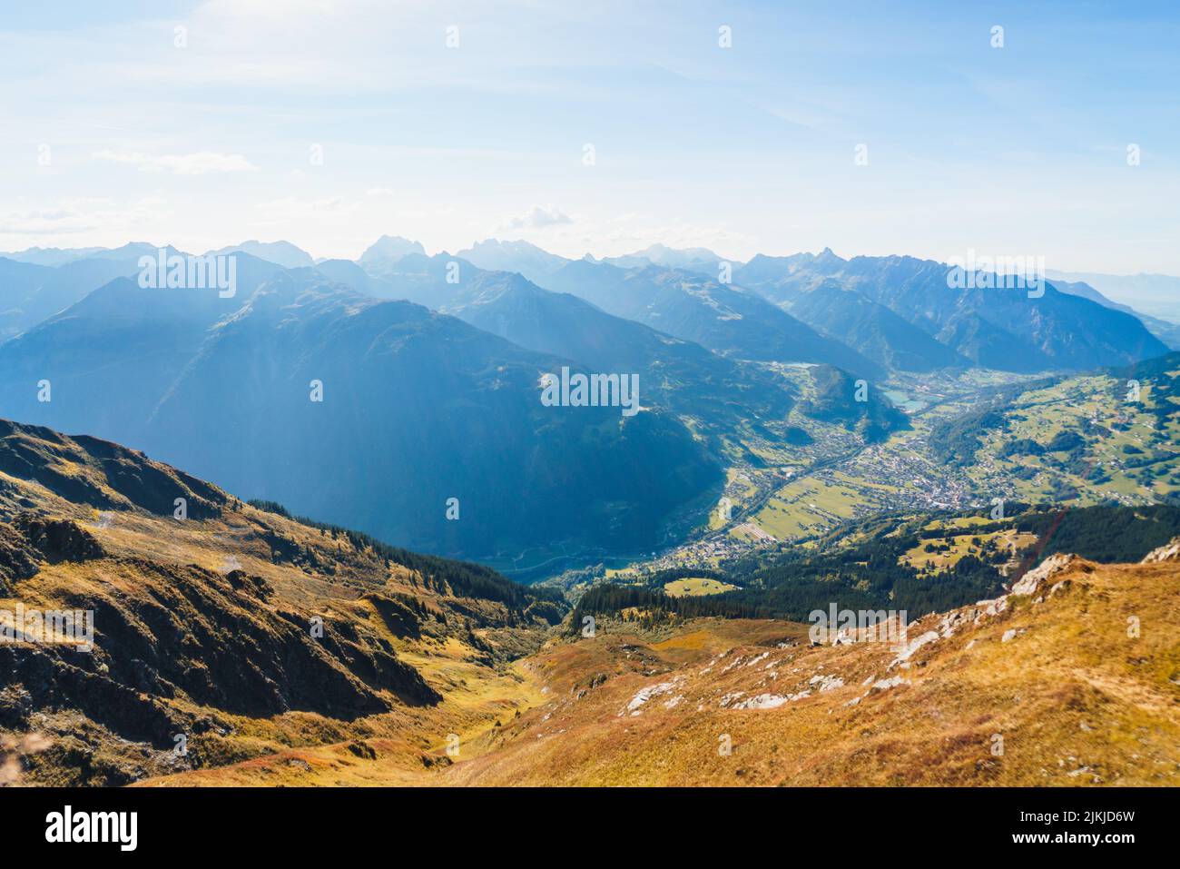 The beautiful view of the mountains range. Hochjoch, Austria Stock ...