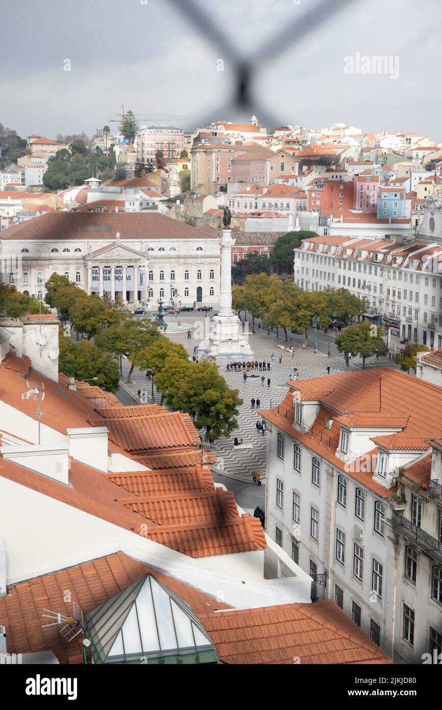 Rossio square in lisbon hi-res stock photography and images - Alamy
