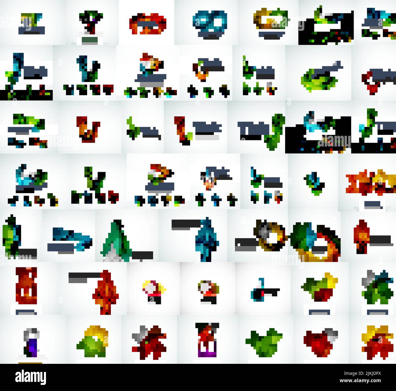 Vector universal mega set of company logos - infinity, letters, loops ...