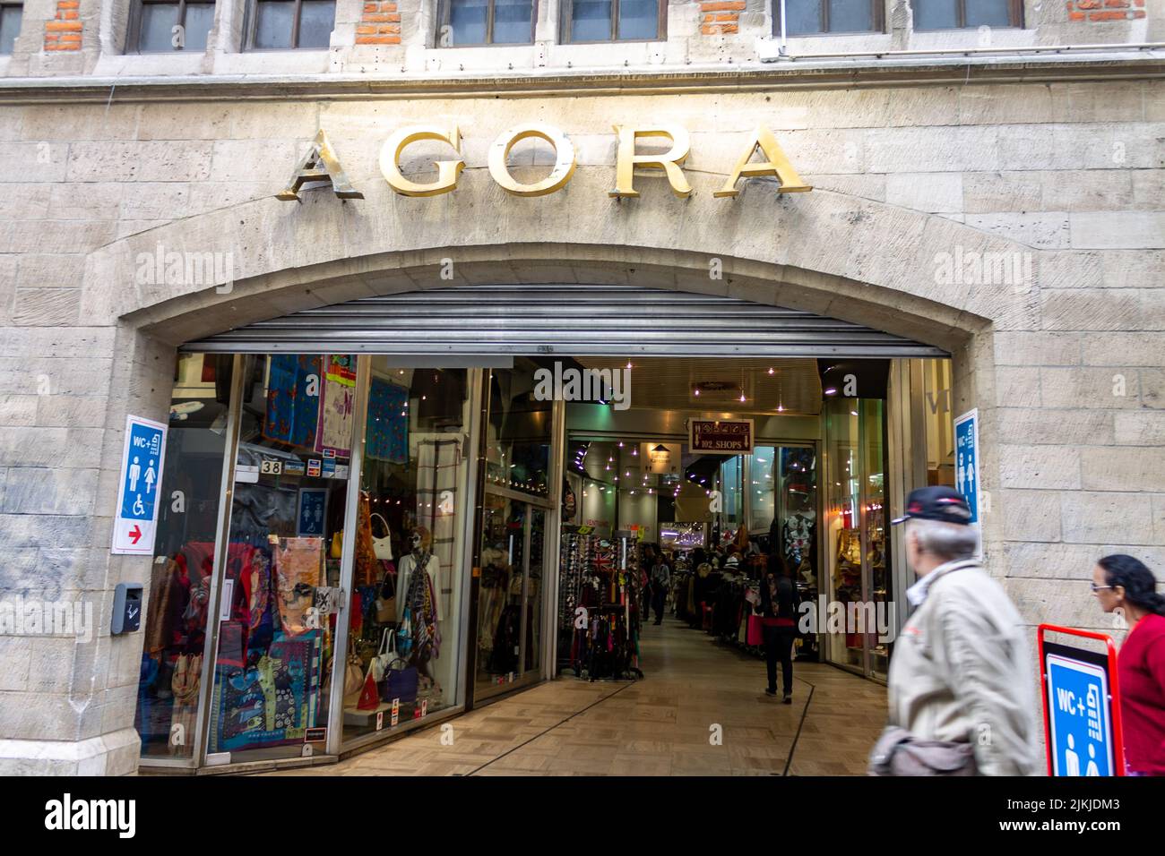 The "Agora" shop in Galeries Royales Saint Hubert in downtown Brussels, Belgium, Europe Stock ...