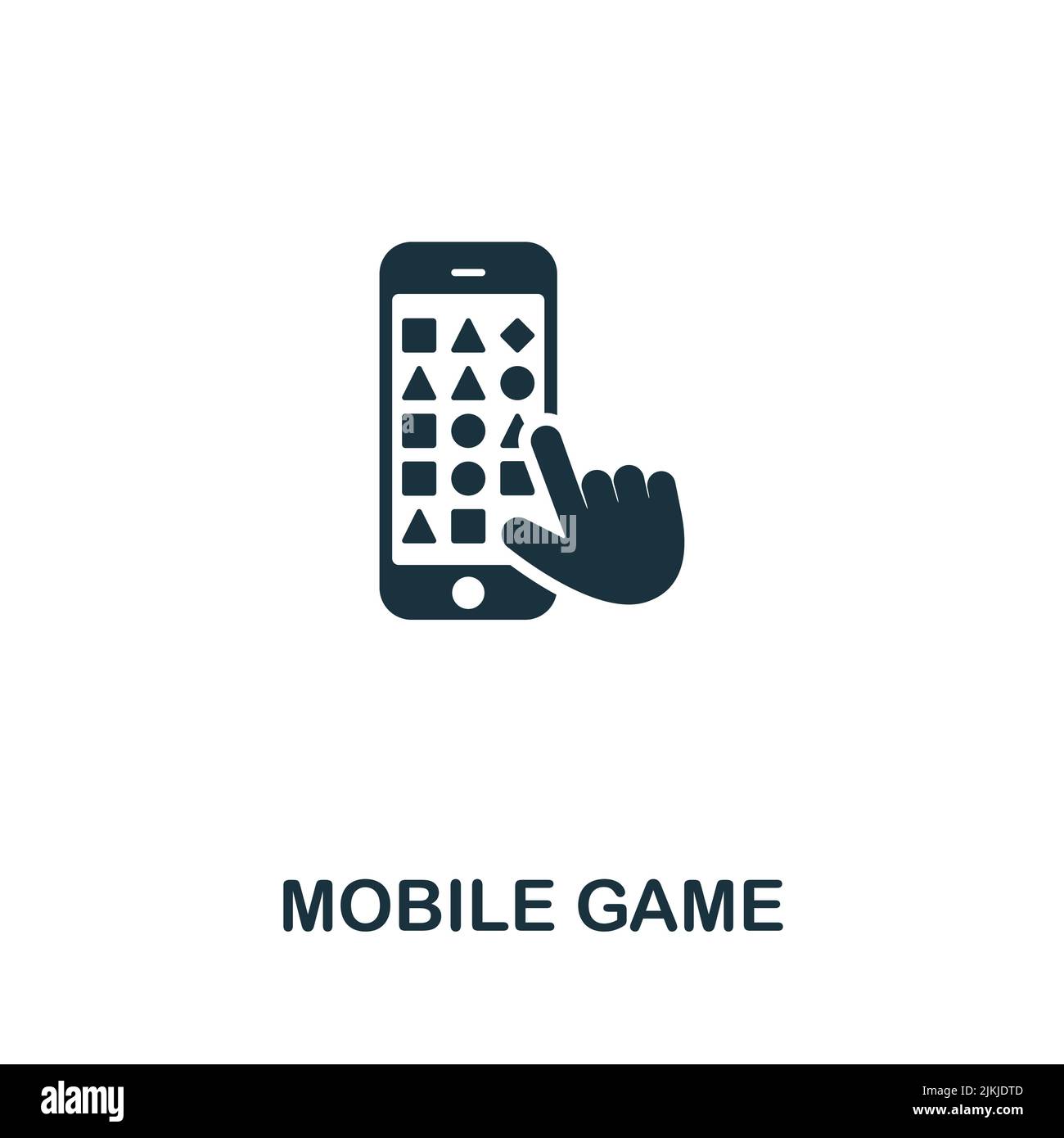 Mobile Game icon. Monochrome simple line Game Element icon for ...