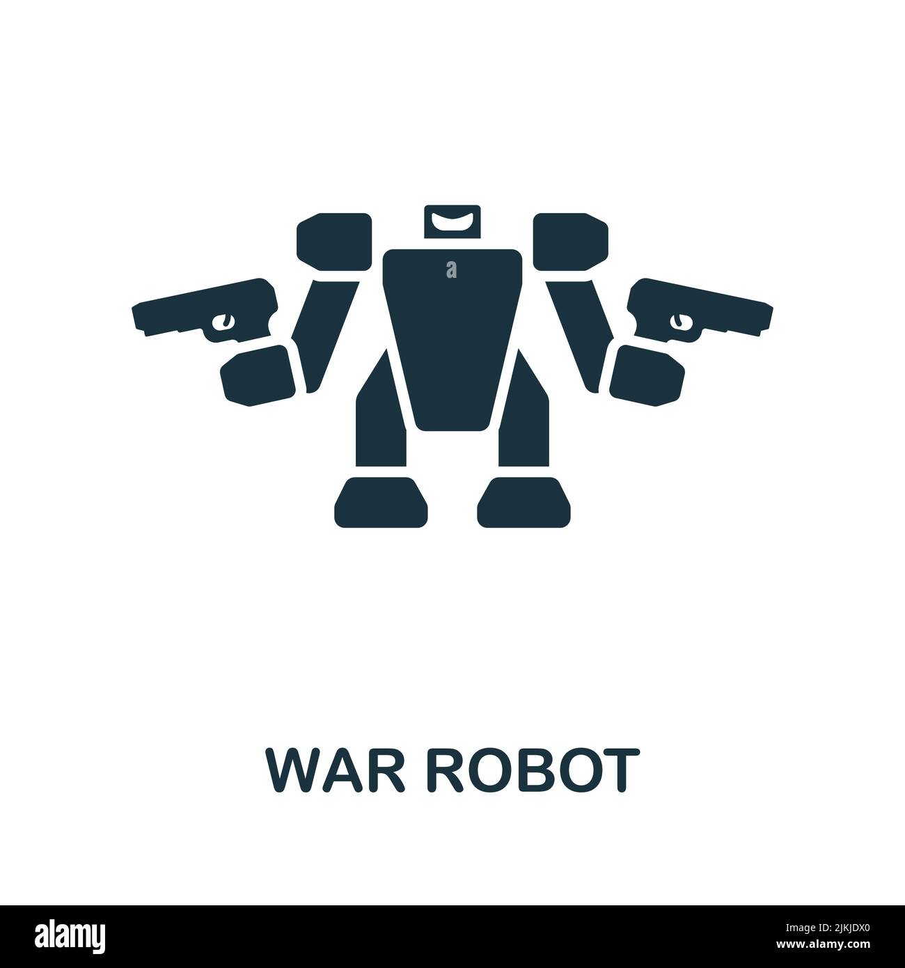 War Robot icon. Monochrome simple line Game Element icon for templates ...