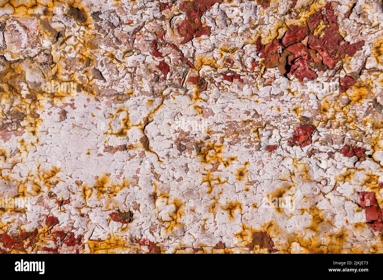 The background of aged paint on metal. Peeling paint texture Stock ...