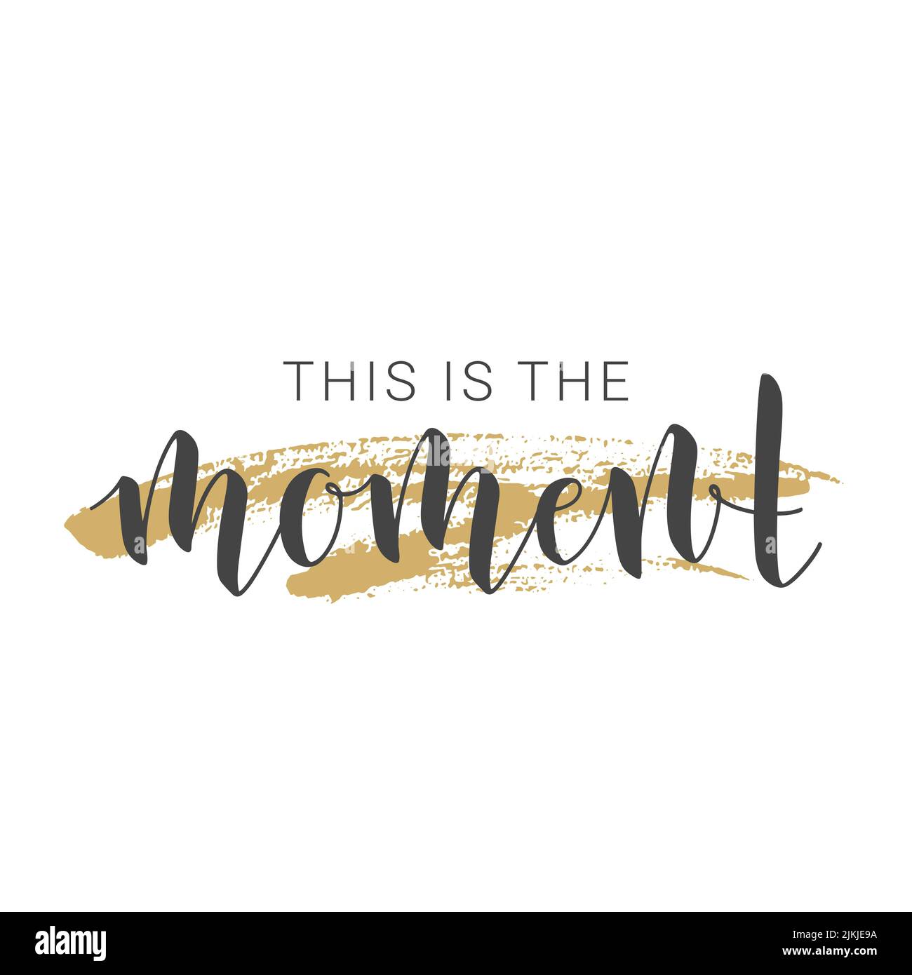 Vector Illustration. Handwritten Lettering of This is the Moment ...