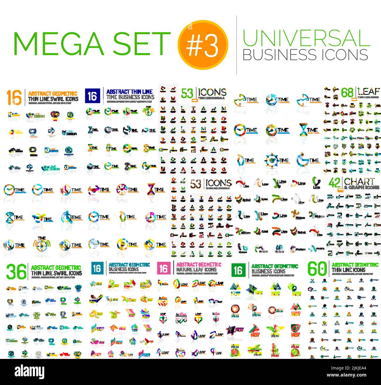 Logo mega collection, abstract geometric business icon set Stock Vector Image & Art - Alamy