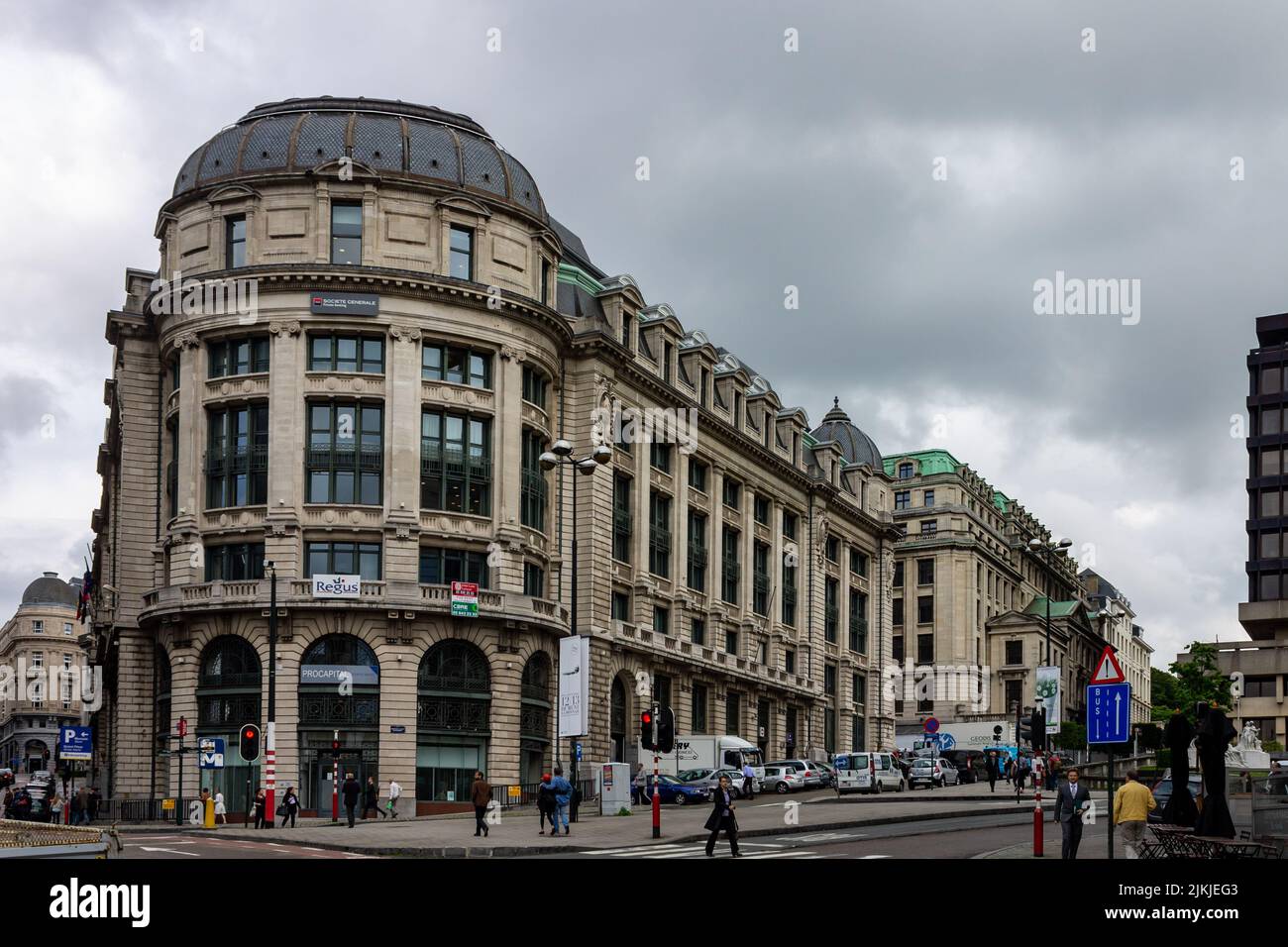 The beautiful antique buildings in downtown of Brussels in Belgium ...