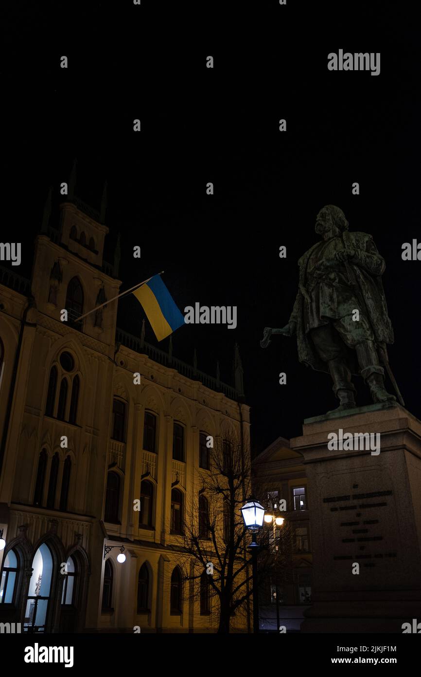 The Orebro Parliament house with Ukraine flag Stock Photo - Alamy