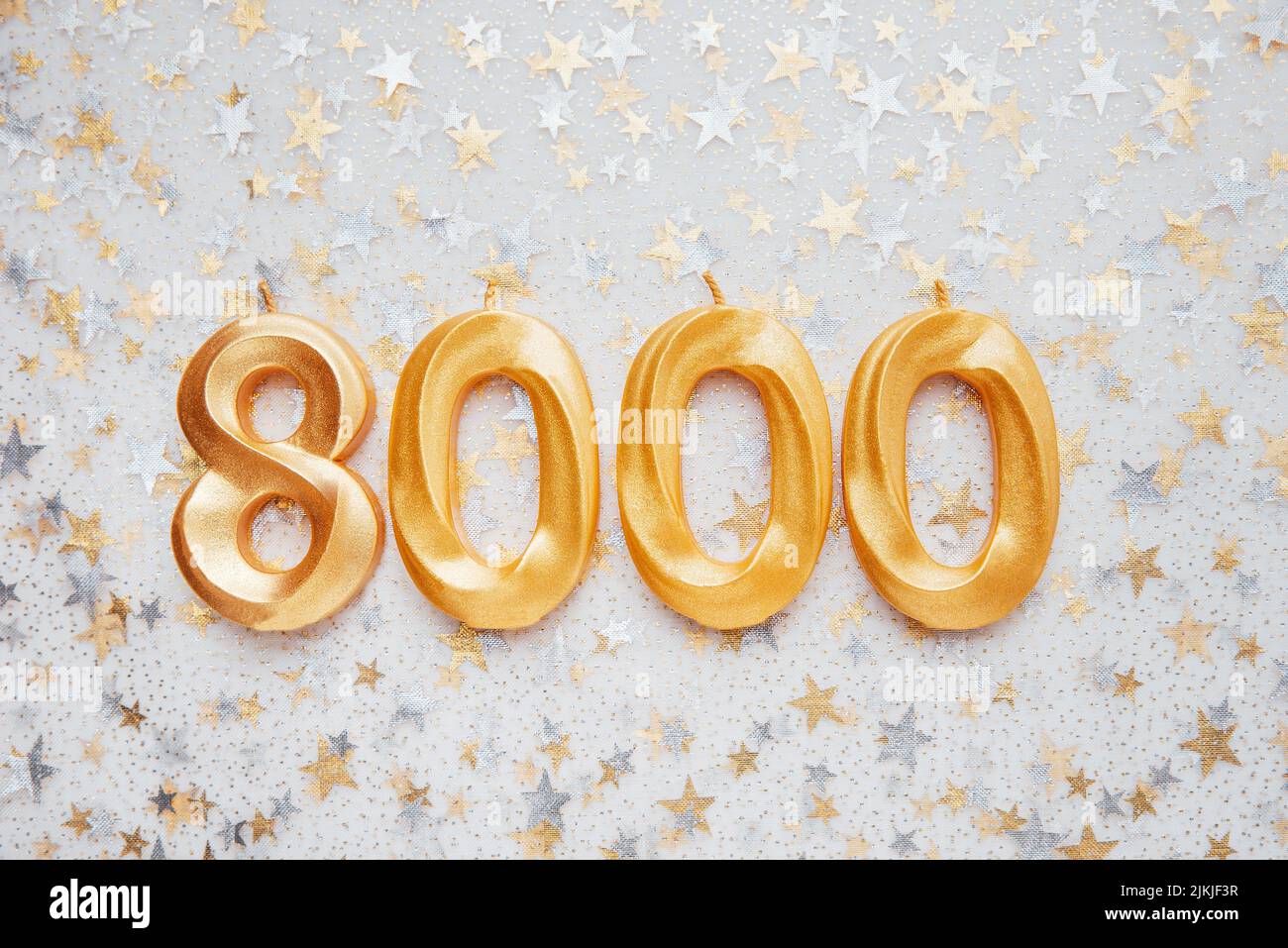 8000 eight thousand followers card. Template for social networks, blogs ...