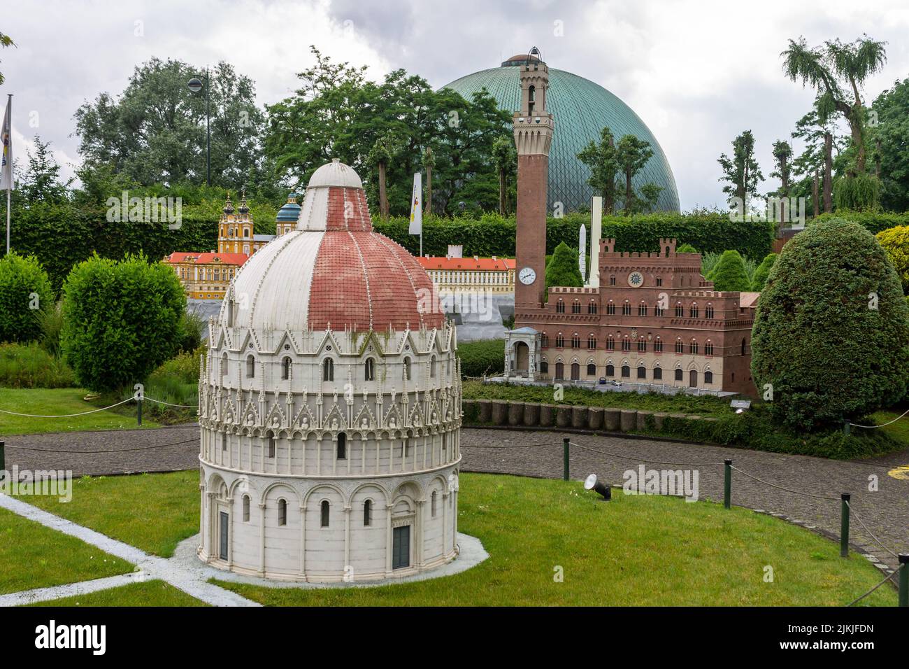 A park of miniature landmarks in Brussels, Belgium, Europe Stock Photo ...